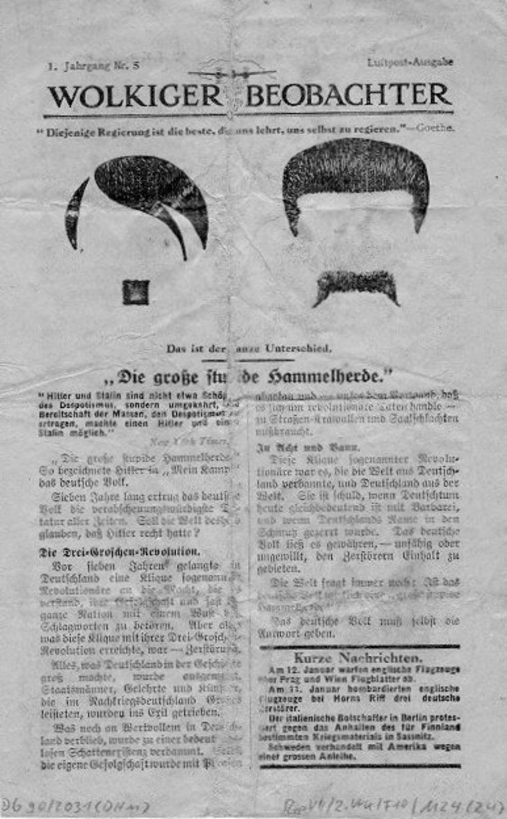 LeMO Bestandsuche - Flugblatt